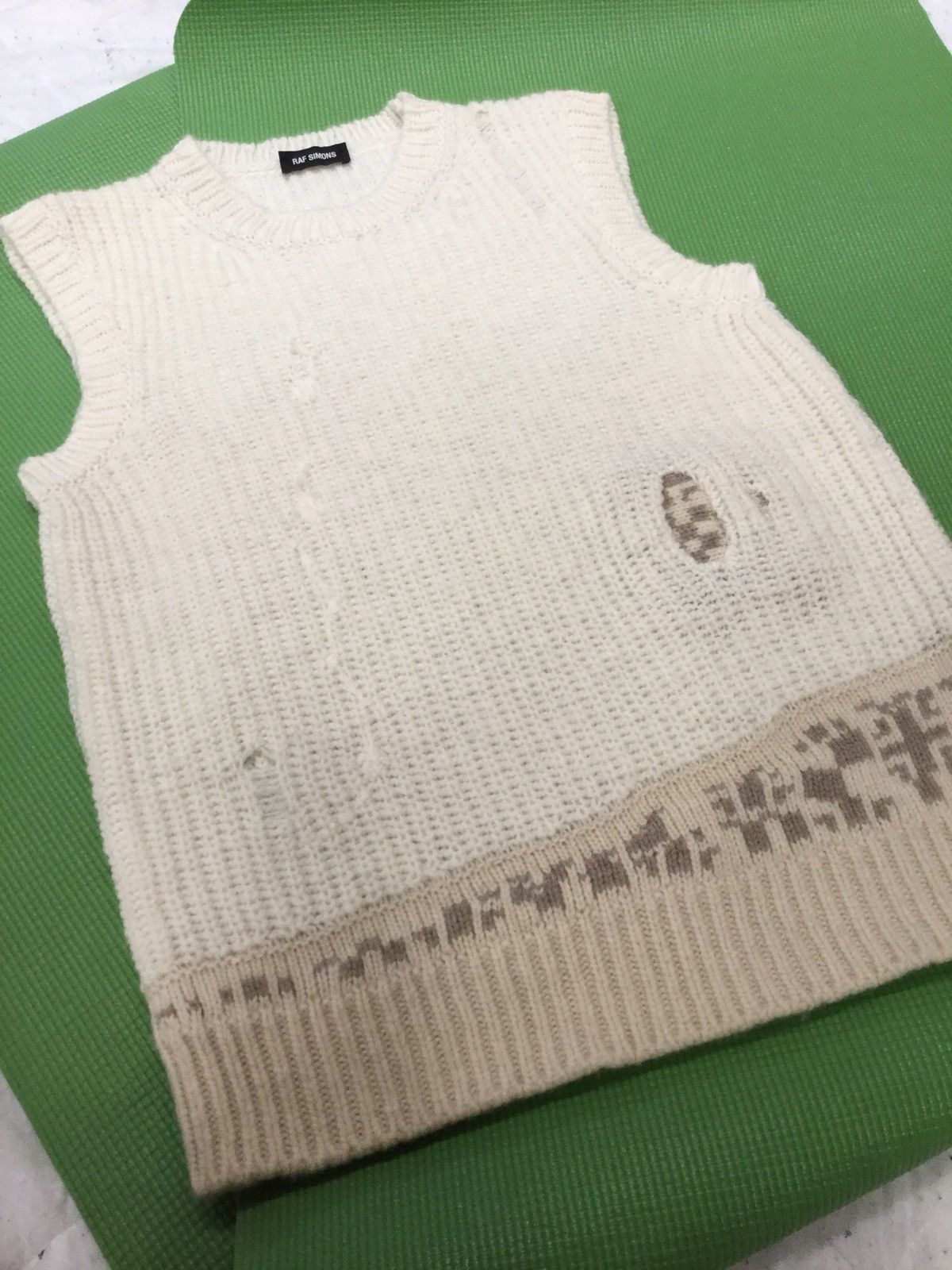 Raf Simons Raf Simons distressed knit vest. | Grailed