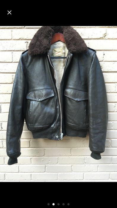 Schott Vintage SCHOTT Leather G1 Bomber Flight Jacket | Grailed