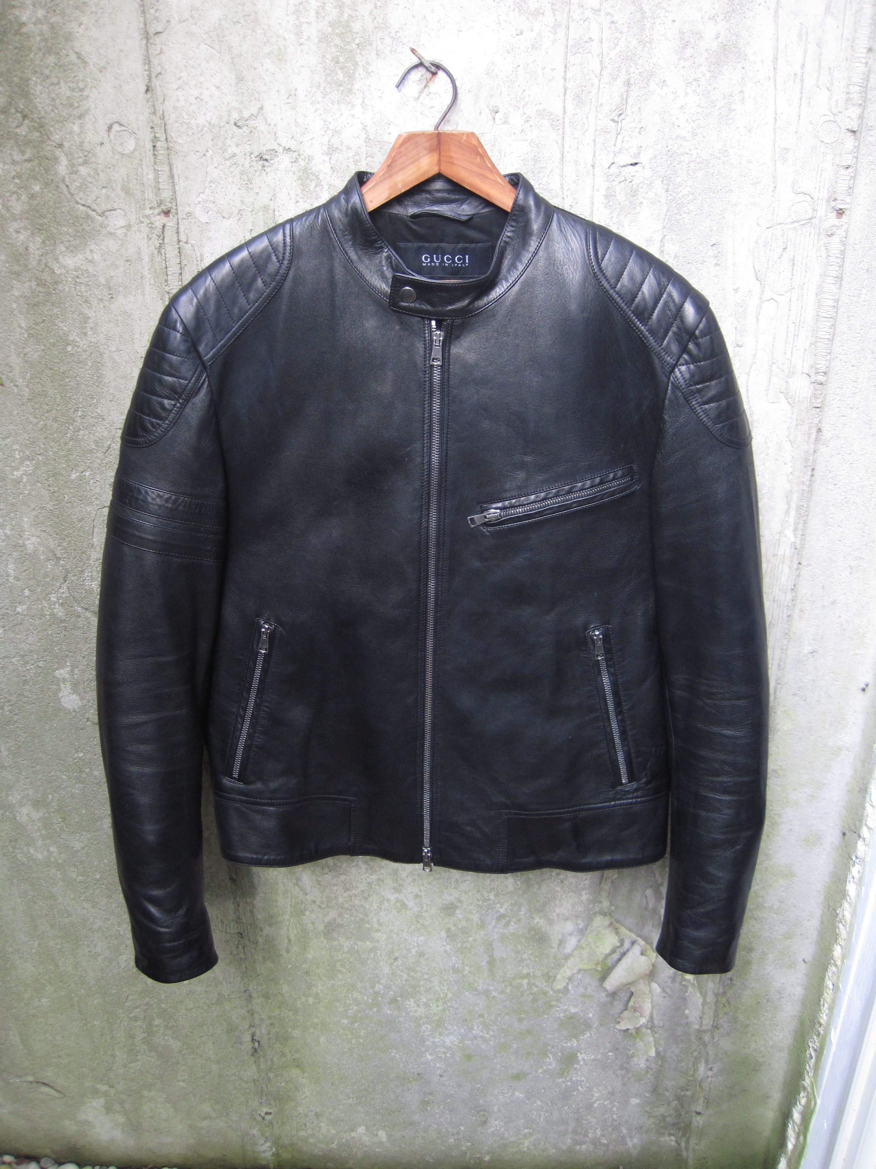Gucci Classic Biker Motorcycle Bomber Jacket | Grailed
