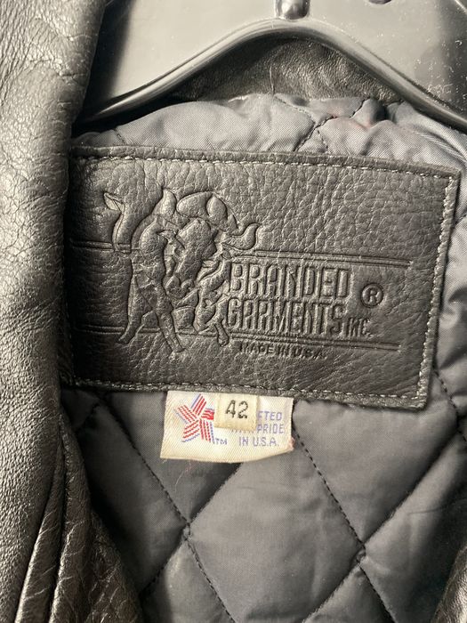 Vintage BRANDED GARMENTS LEATHER BIKER JACKET | Grailed
