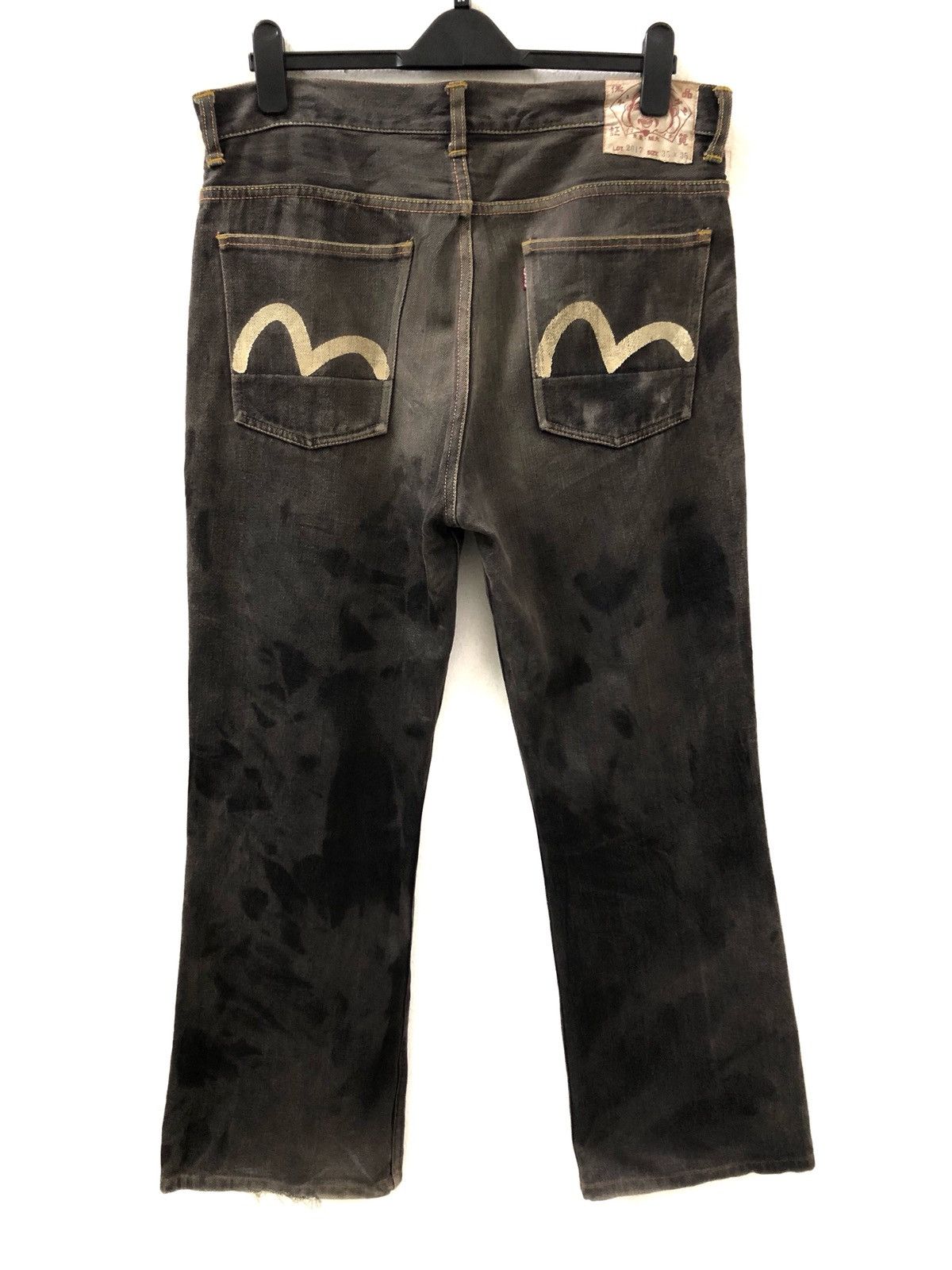 Evisu Iconic Evisu White Seagull Made in Japan Discoloured Jeans | Grailed