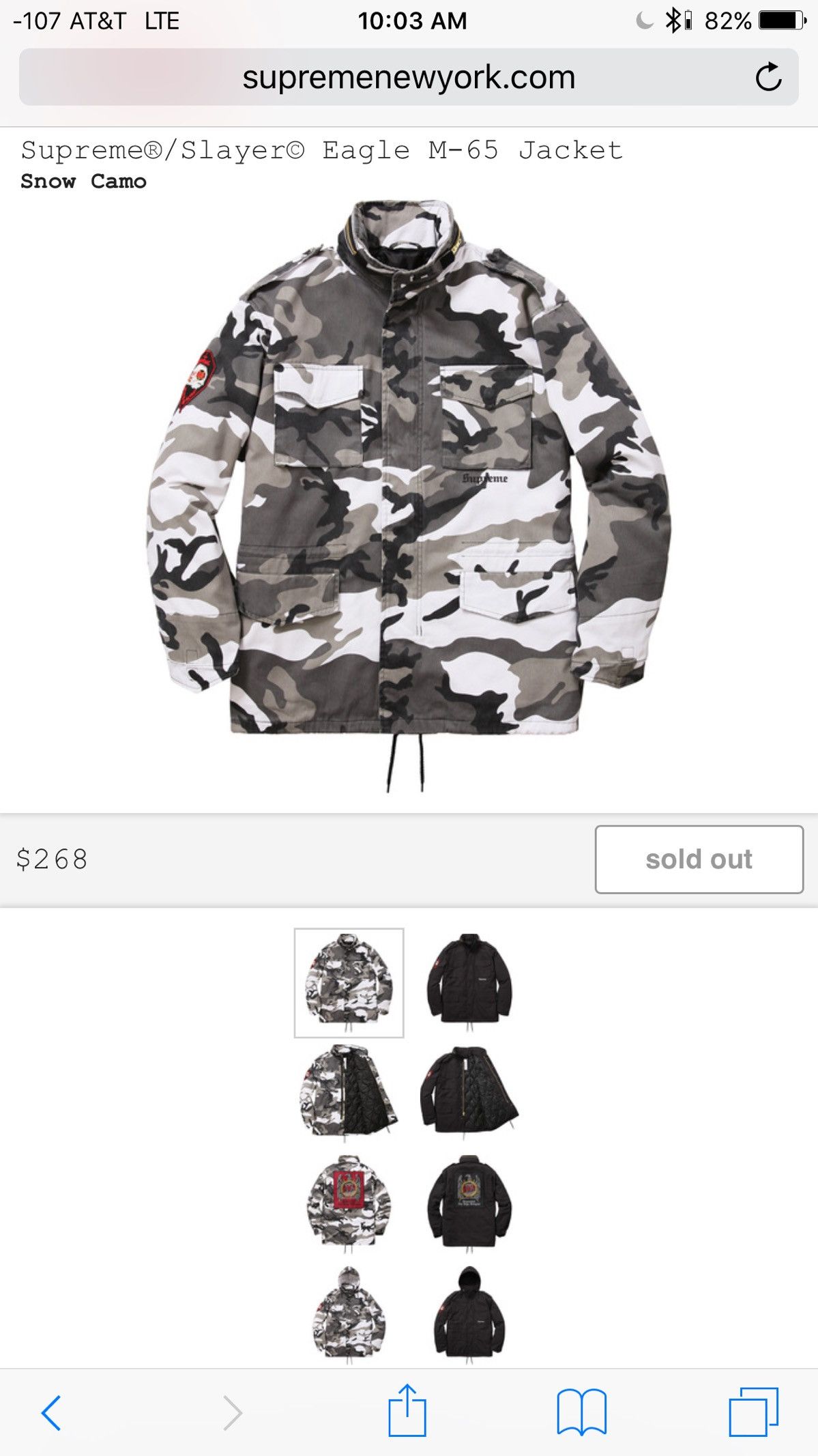 Supreme Slayer Eagle M-65 Jacket Supreme | Grailed