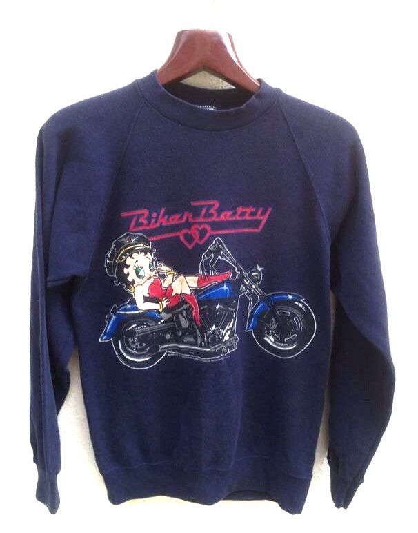 Vintage RARE Vintage 90s Betty Boo X Harley Davidson Sweatshirt | Grailed