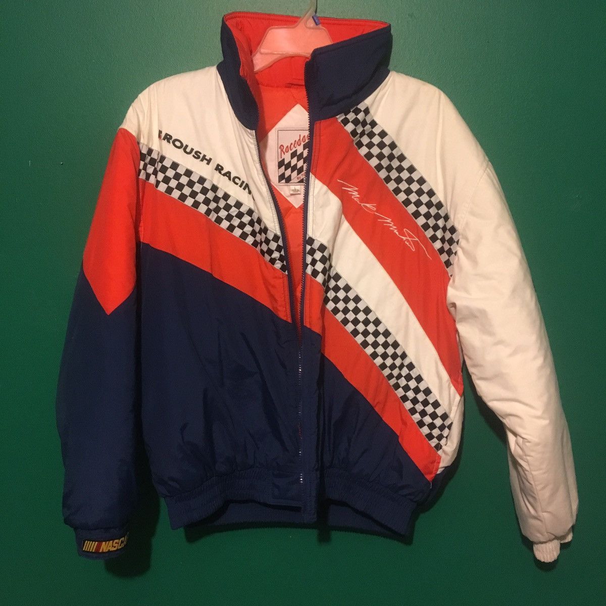 NASCAR Vintage Racing Jacket Winter Coat NASCAR mens large 90s | Grailed