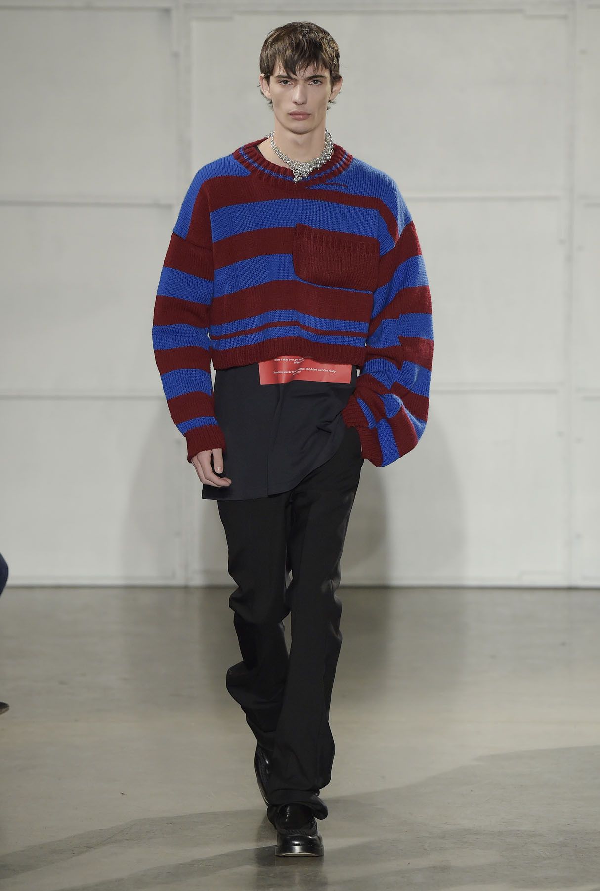 Raf Simons Purple Blue Striped Disturbed knit | Grailed