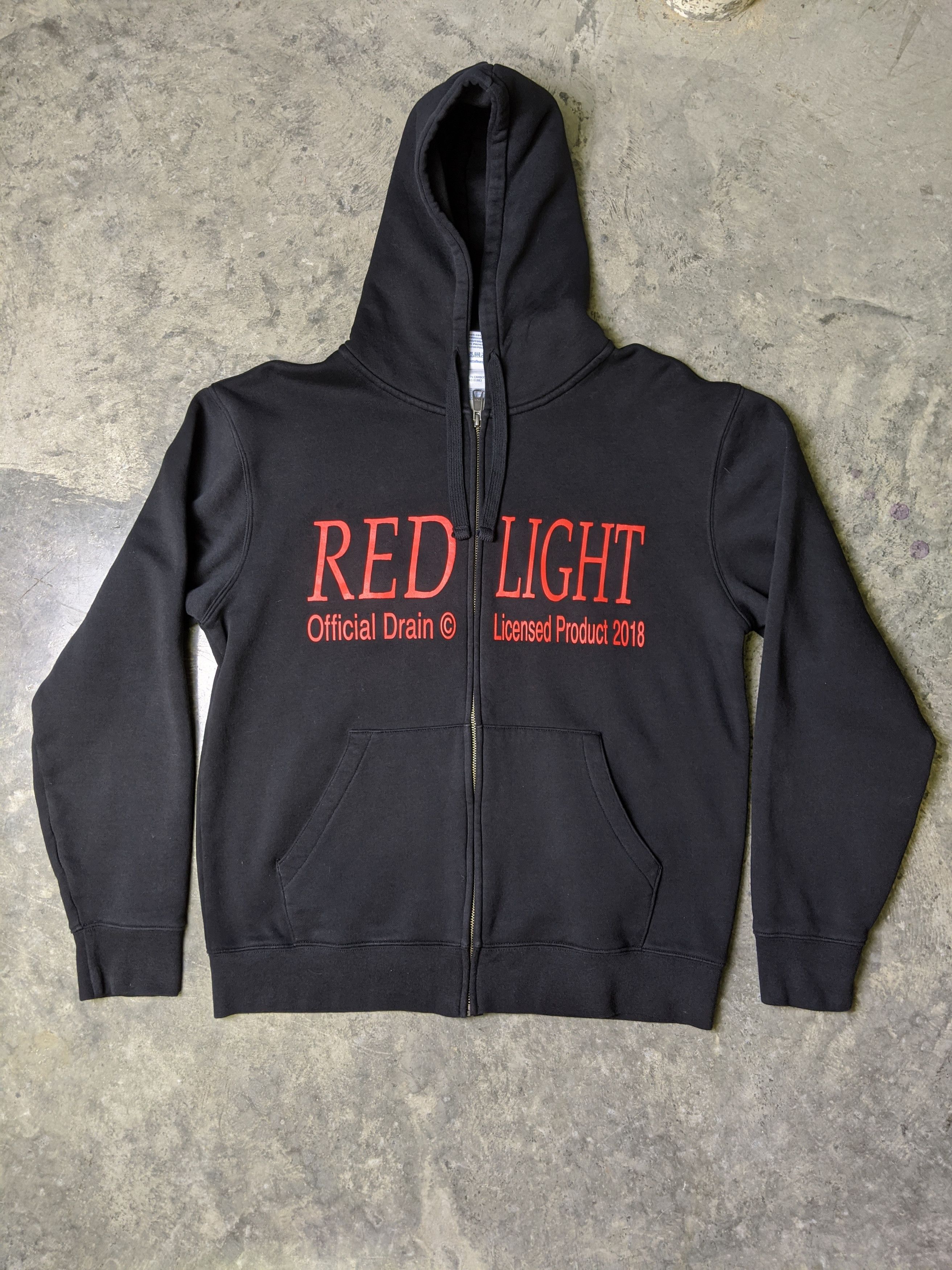 Sad Boys Bladee Red Light Zip Up Hoodie Drain Gang | Grailed