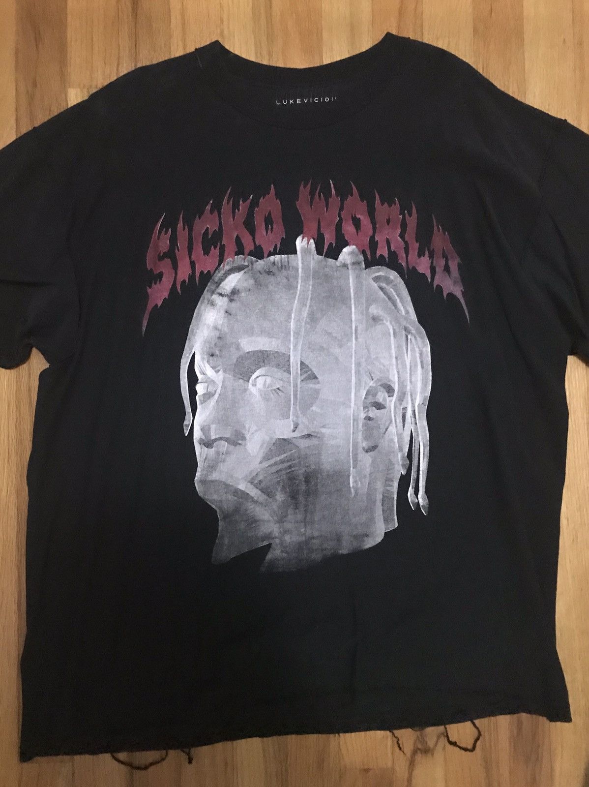 Luke Vicious × Travis Scott Sicko World Travis Scott Tee | Grailed