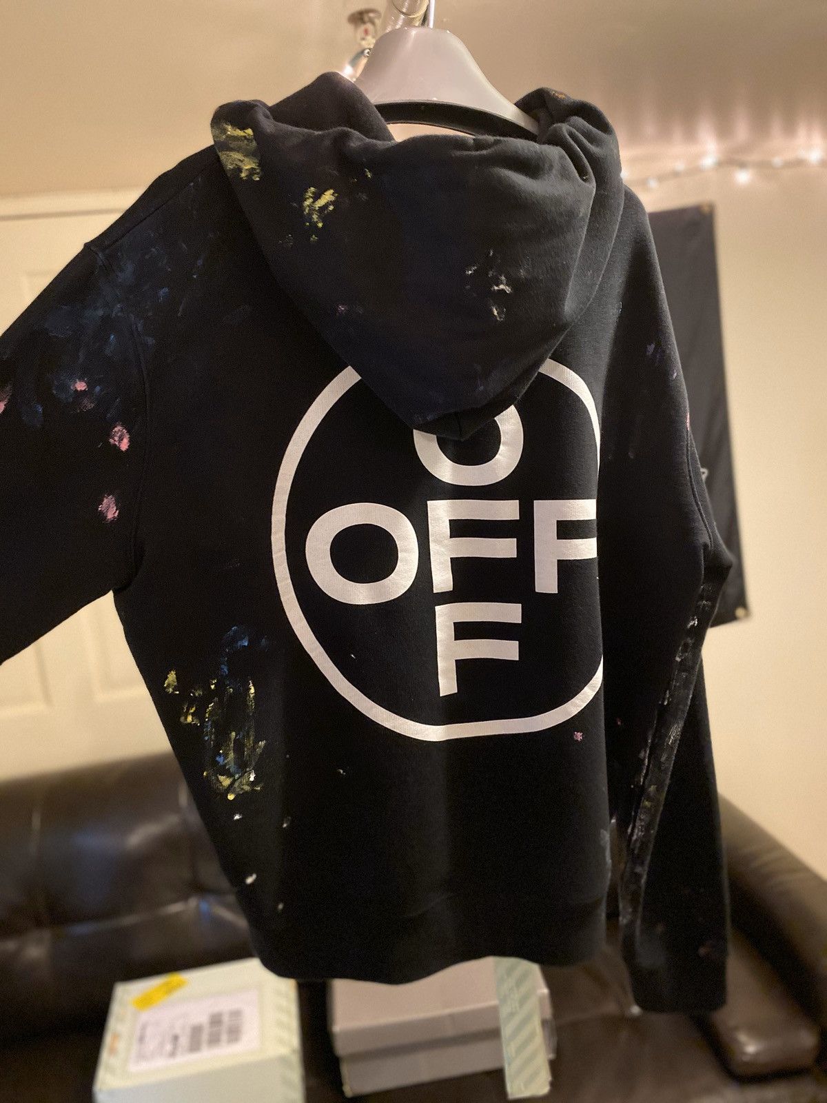 Off-White Off White Paint Splatter Hoodie (1 of 1) | Grailed