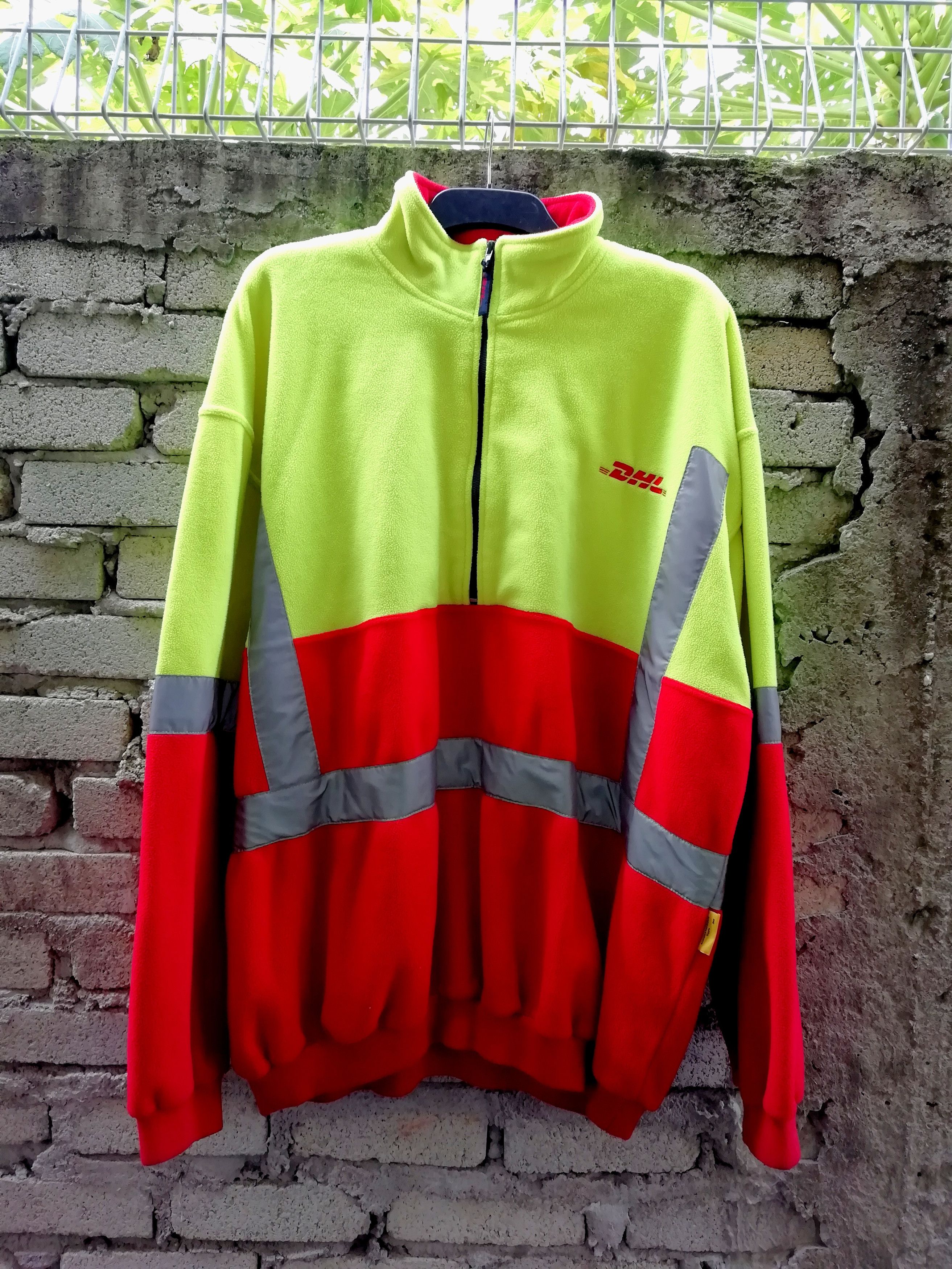 Vintage Vintage DHL Fleece Jacket Neon 3M | Grailed