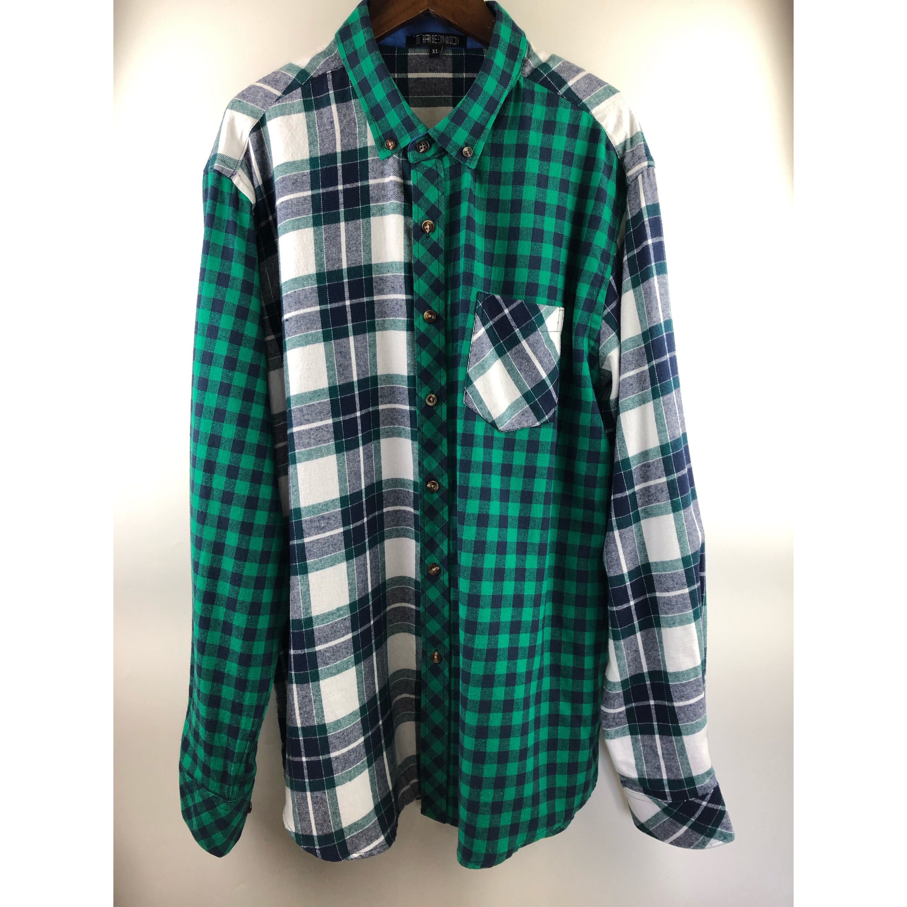Custom × Flannel × Vintage Custom Stitching Flannel shirt- streetwear ...