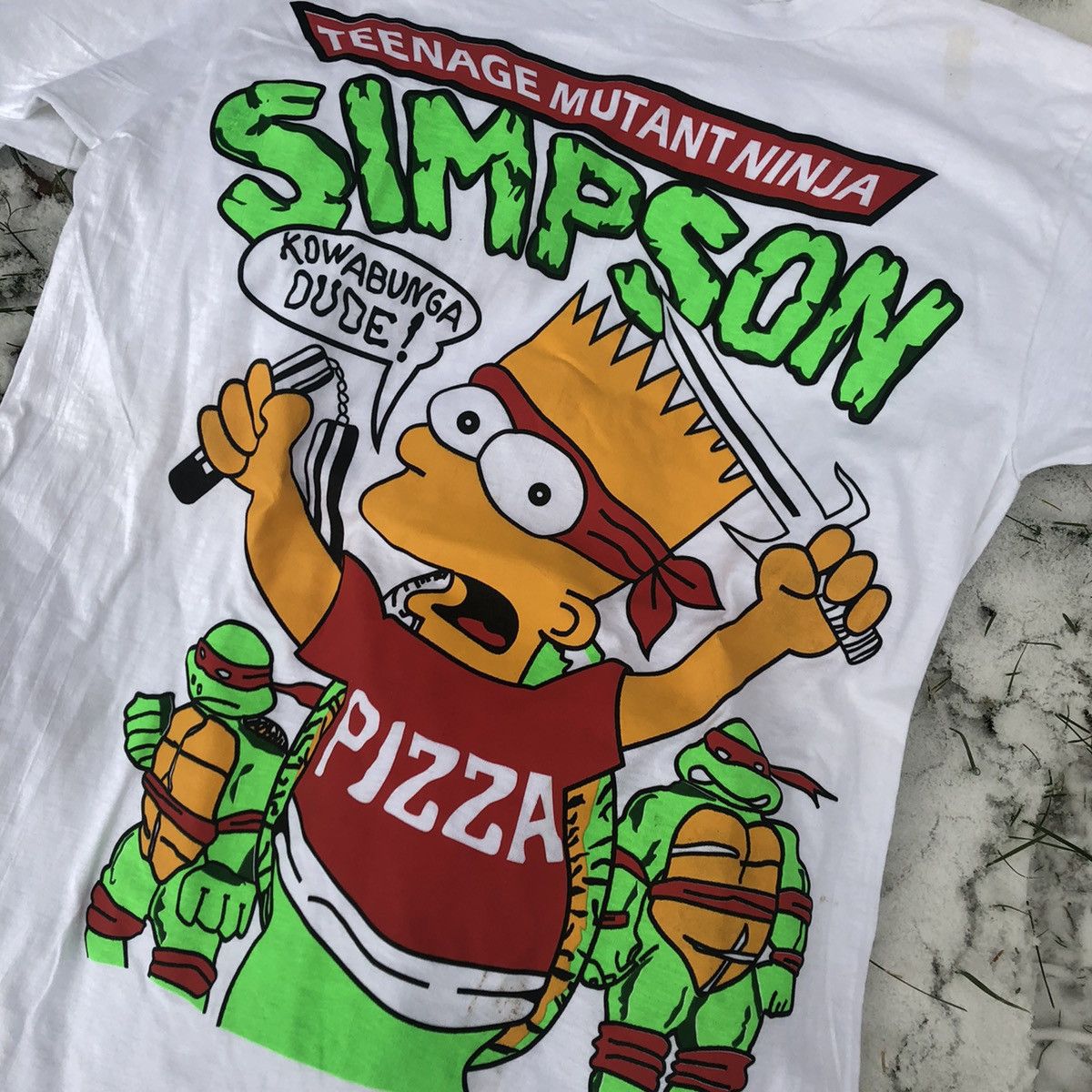 The Simpsons × Vintage Crazy 90’s Teenage Mutant Ninja Bart tee‼️ | Grailed