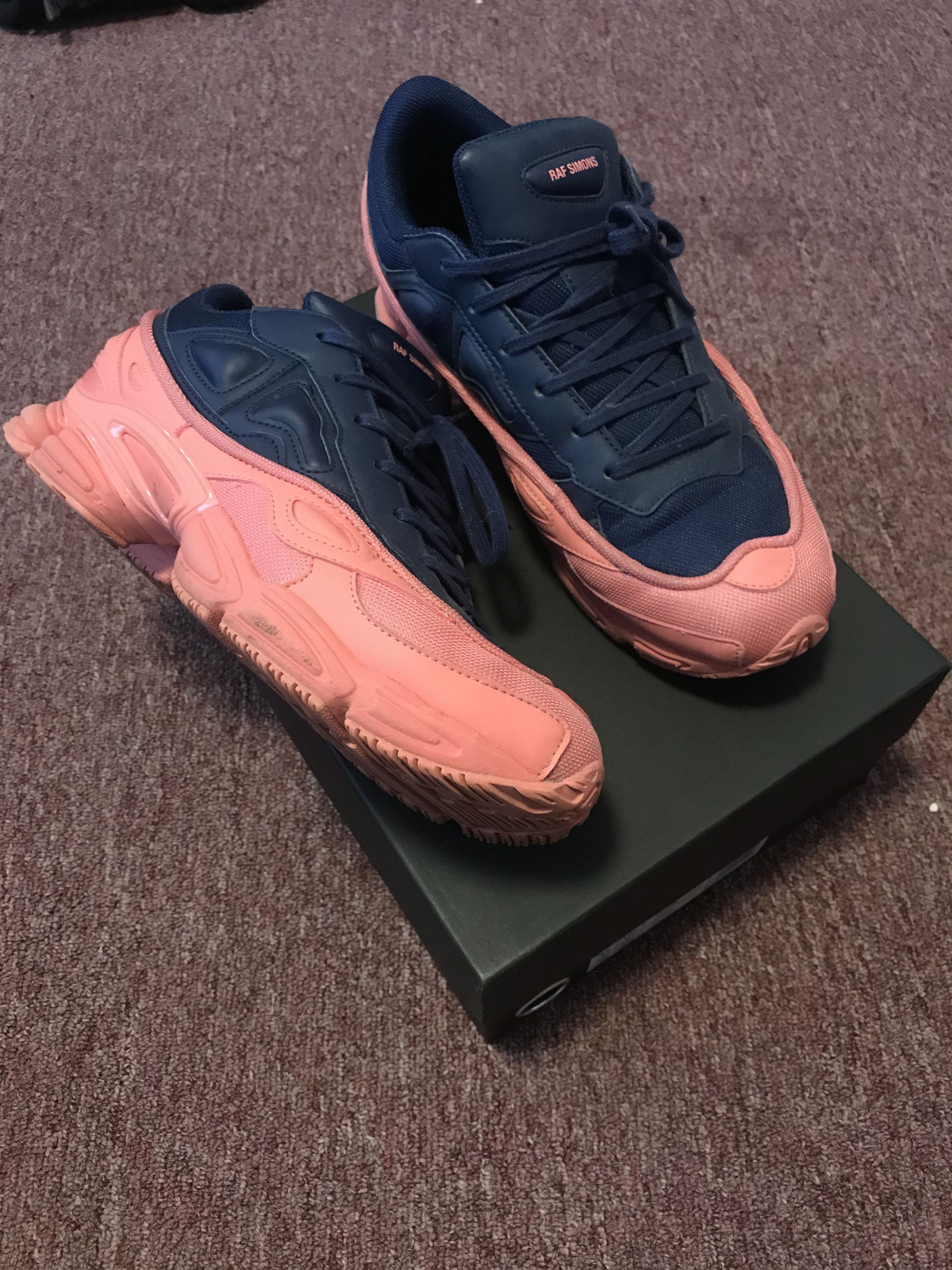 Adidas × Raf Simons × Raf by Raf Simons Raf Simons Ozweego Pink Navy ...