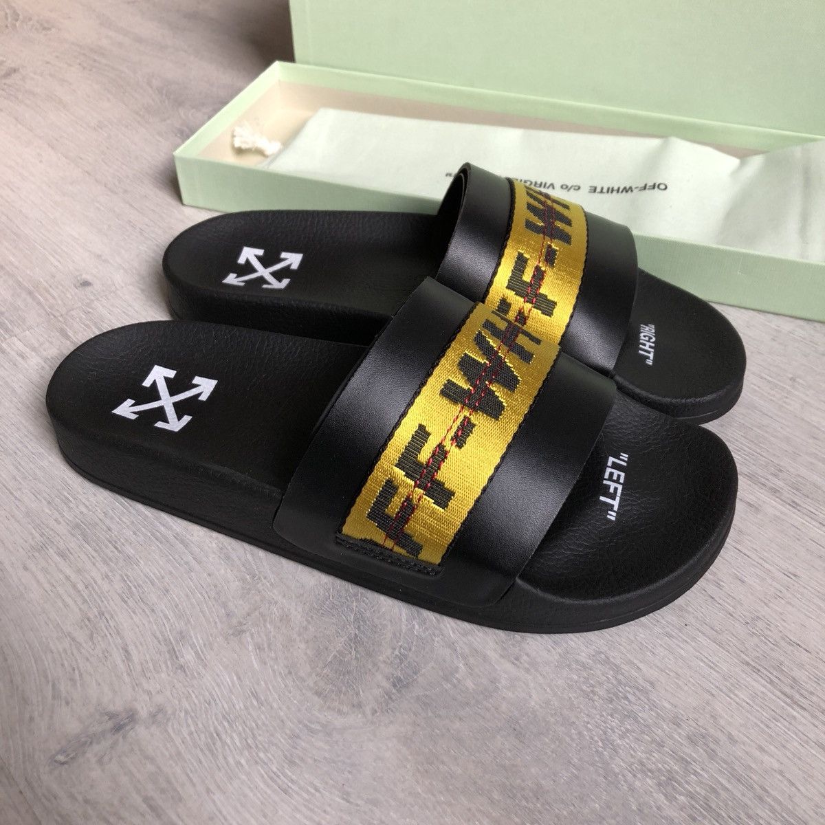 Off-White Industrial Slides | Grailed