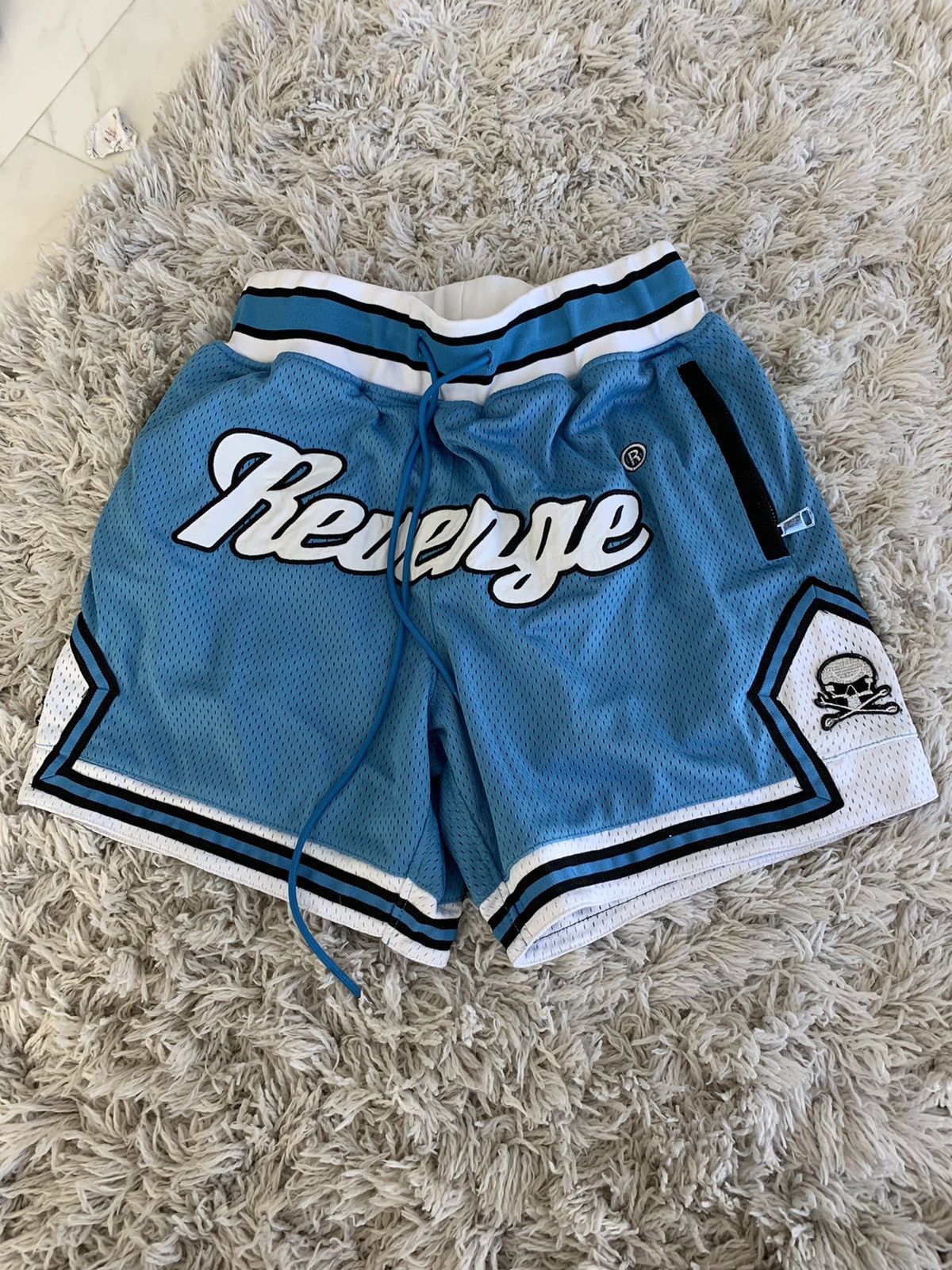 Revenge Revenge Basketball Shorts Ice Blue | Grailed