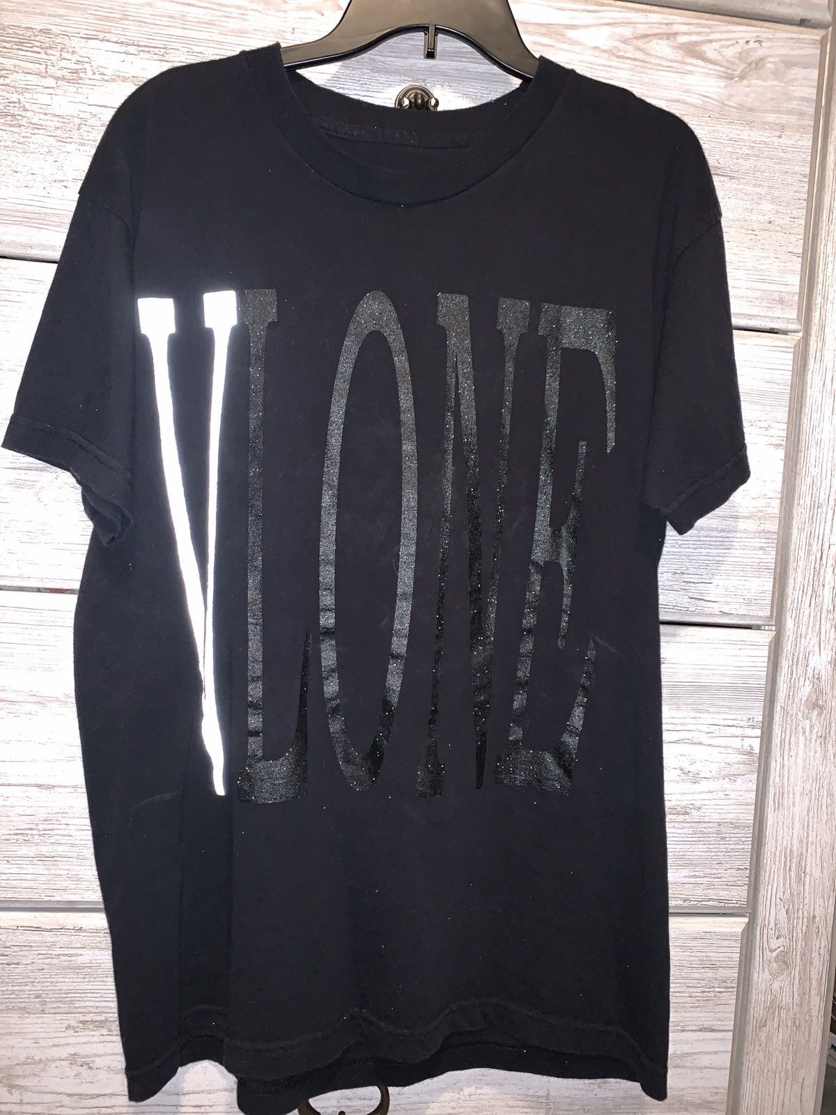 Vlone Vlone 3M Reflective Staple Tee Black | Grailed