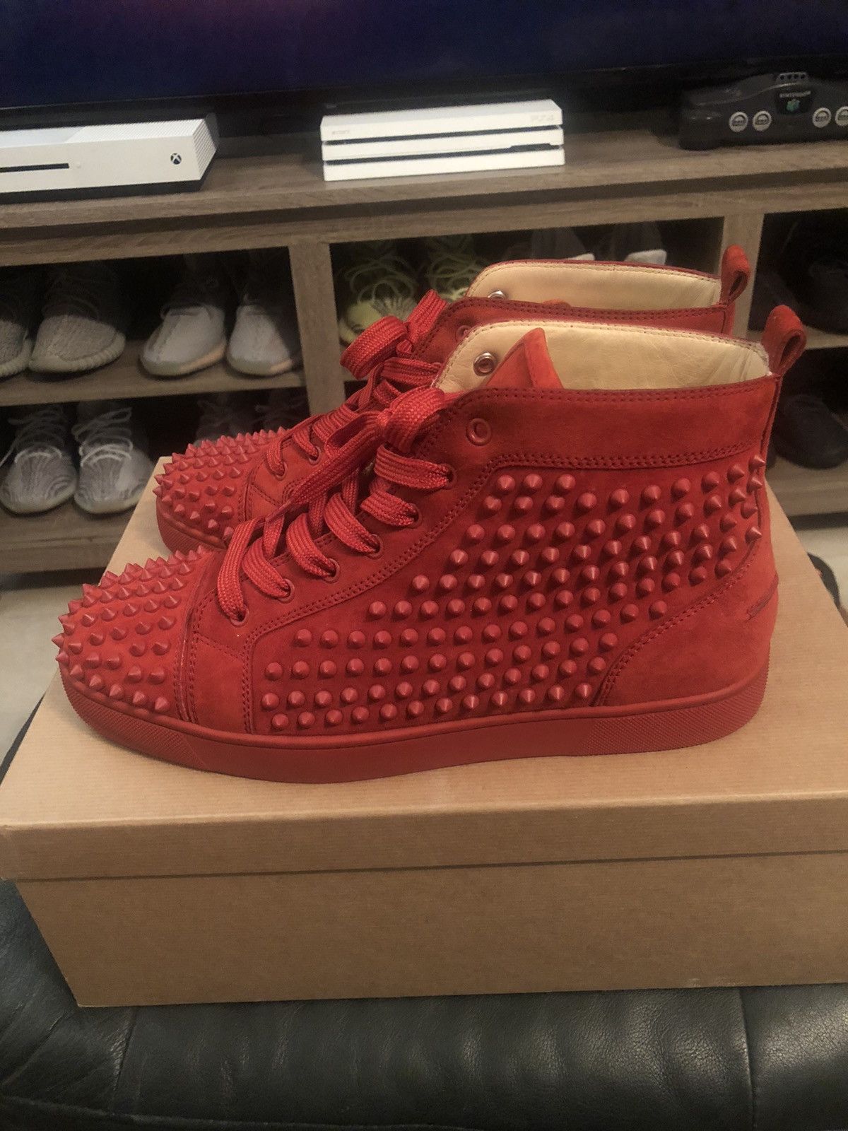 Christian Louboutin Christian Louboutin “Spikes” Red Bottoms | Grailed