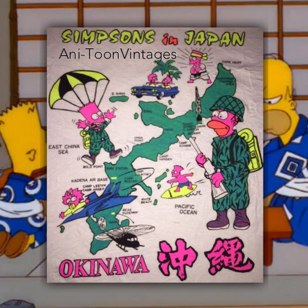 Vintage Vintage SIMPSONS IN JAPAN ‘Okinawa’ by Rain Bow Tag Size L ...