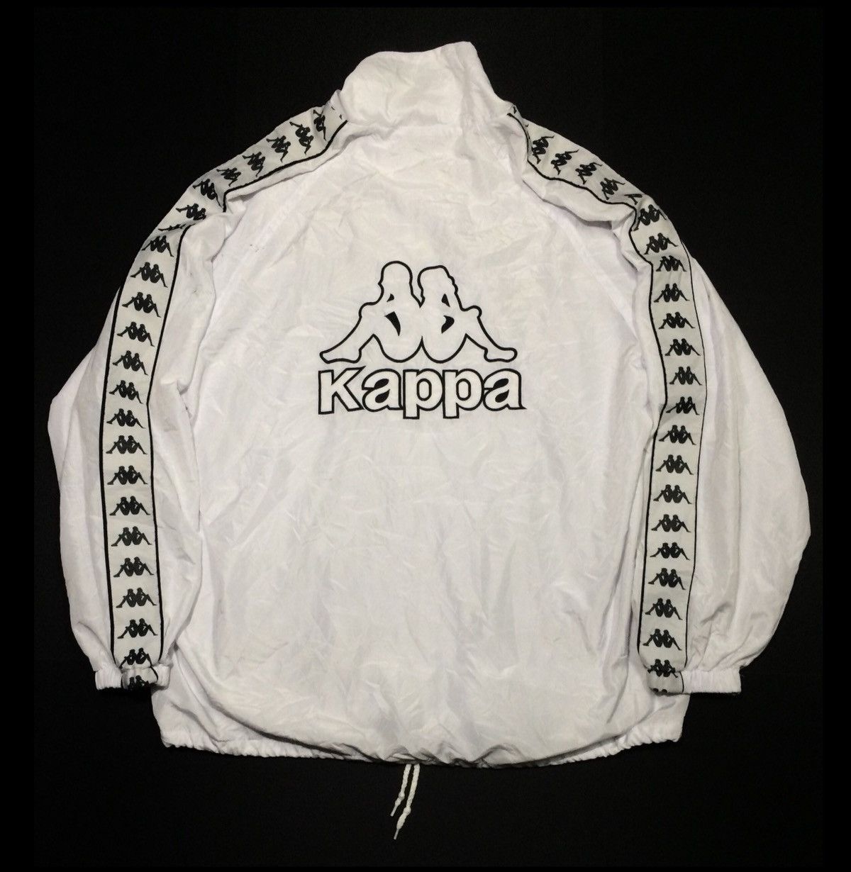 Kappa × Vintage Kappa Big Logo Side Tape Windbreaker Jacket | Grailed