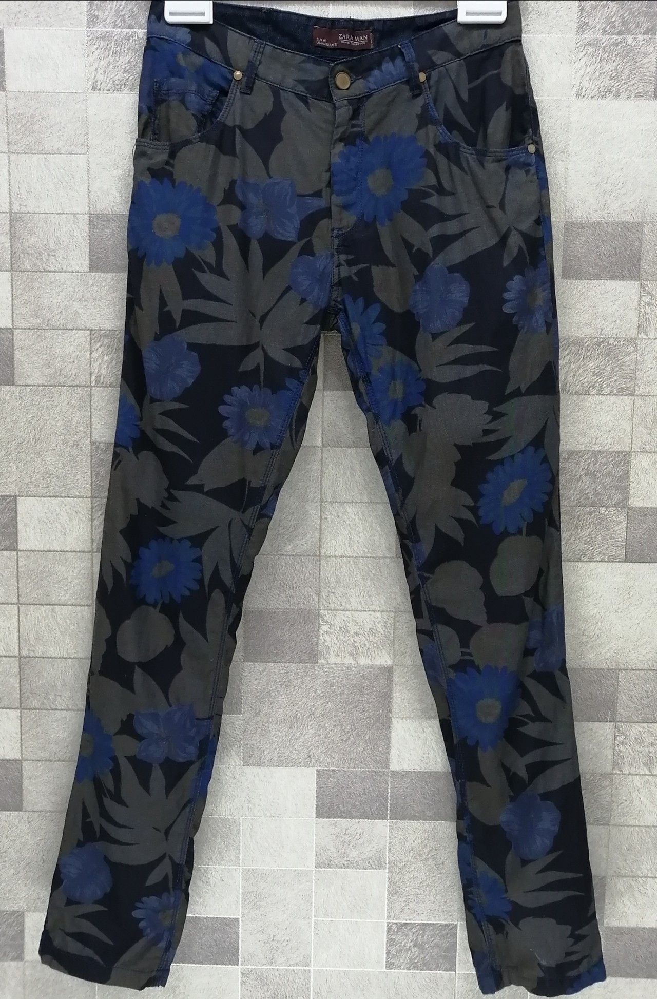 Zara ZARA Man Denim Collection Floral Design Pants | Grailed