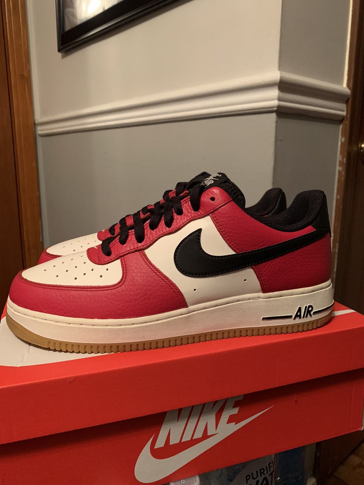Nike Chicago Air Force 1 AF1 Gym Red/White/Gum | Grailed