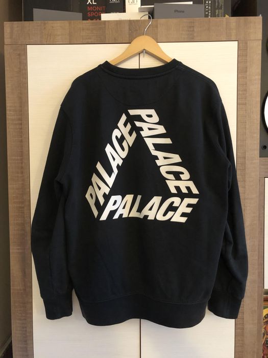 Palace PALACE P-3 CREW BLACK SWEATSHIRT XL | Grailed