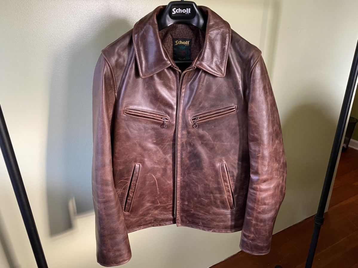 Schott 673 Cowhide Retro Moto Style Jacket | Grailed