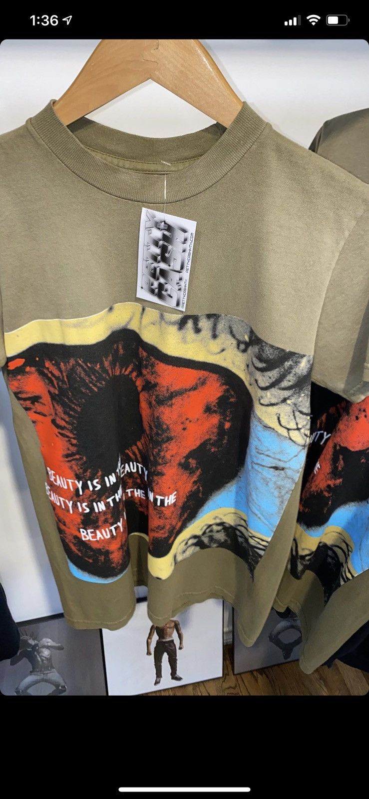 Travis Scott New Travis scott Astroworld fest tee staff green eye | Grailed