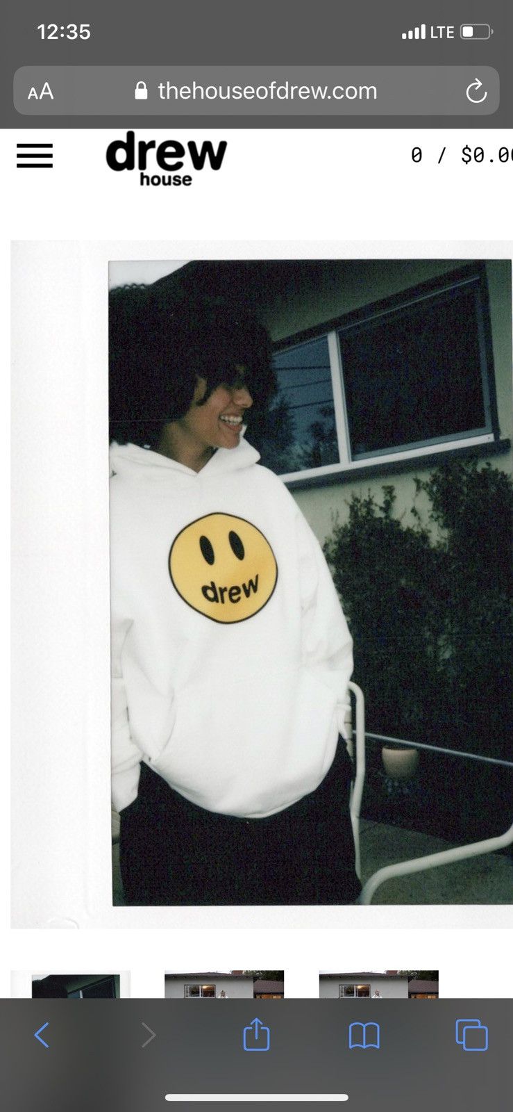 Drew House × Justin Bieber Mascot Hoodie Smiley Face Logo | Grailed