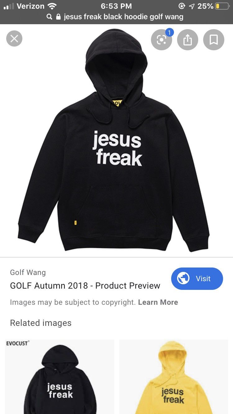 Golf Wang GOLF WANG “JESUS FREAK” HOODIE | Grailed