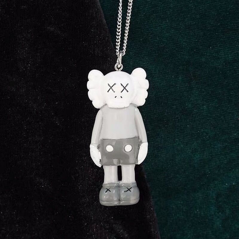 Custom × Kaws Necklace OS Grey Bearbrick with Chain | Grailed