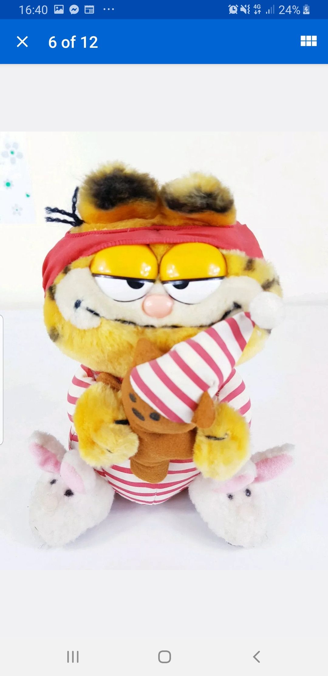 Garfield PLUSH GARFIELD FIGURE CUDDLING POOKIE 1981 | Grailed