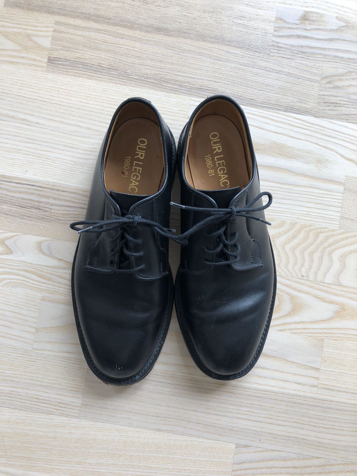 Our Legacy Our Legacy Derby Black Leather Shoes | Grailed