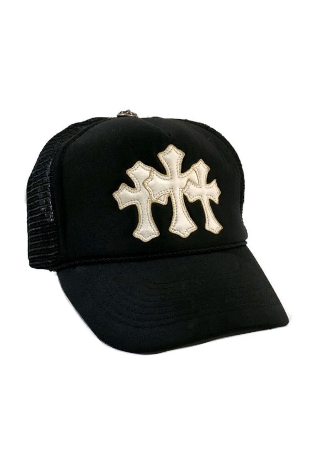 Chrome Hearts Chrome Hearts Leather Triple Cross Trucker Hat- OS | Grailed