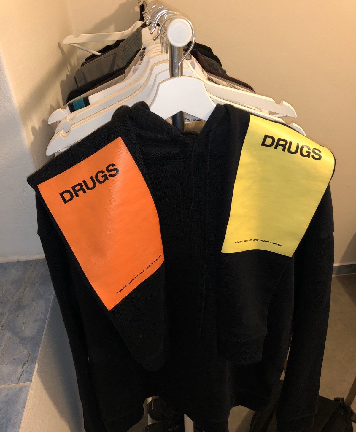 Raf Simons DRUGS hoodie with DETACHABLE sleeves | Grailed