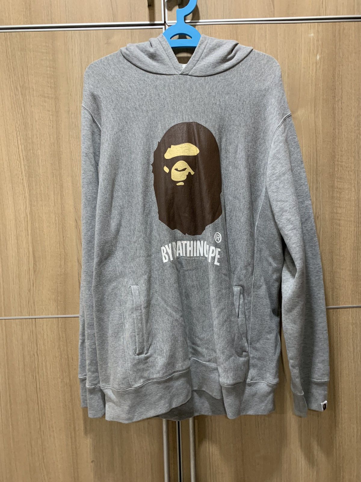Bape Light Gray Bape Hoodie | Grailed