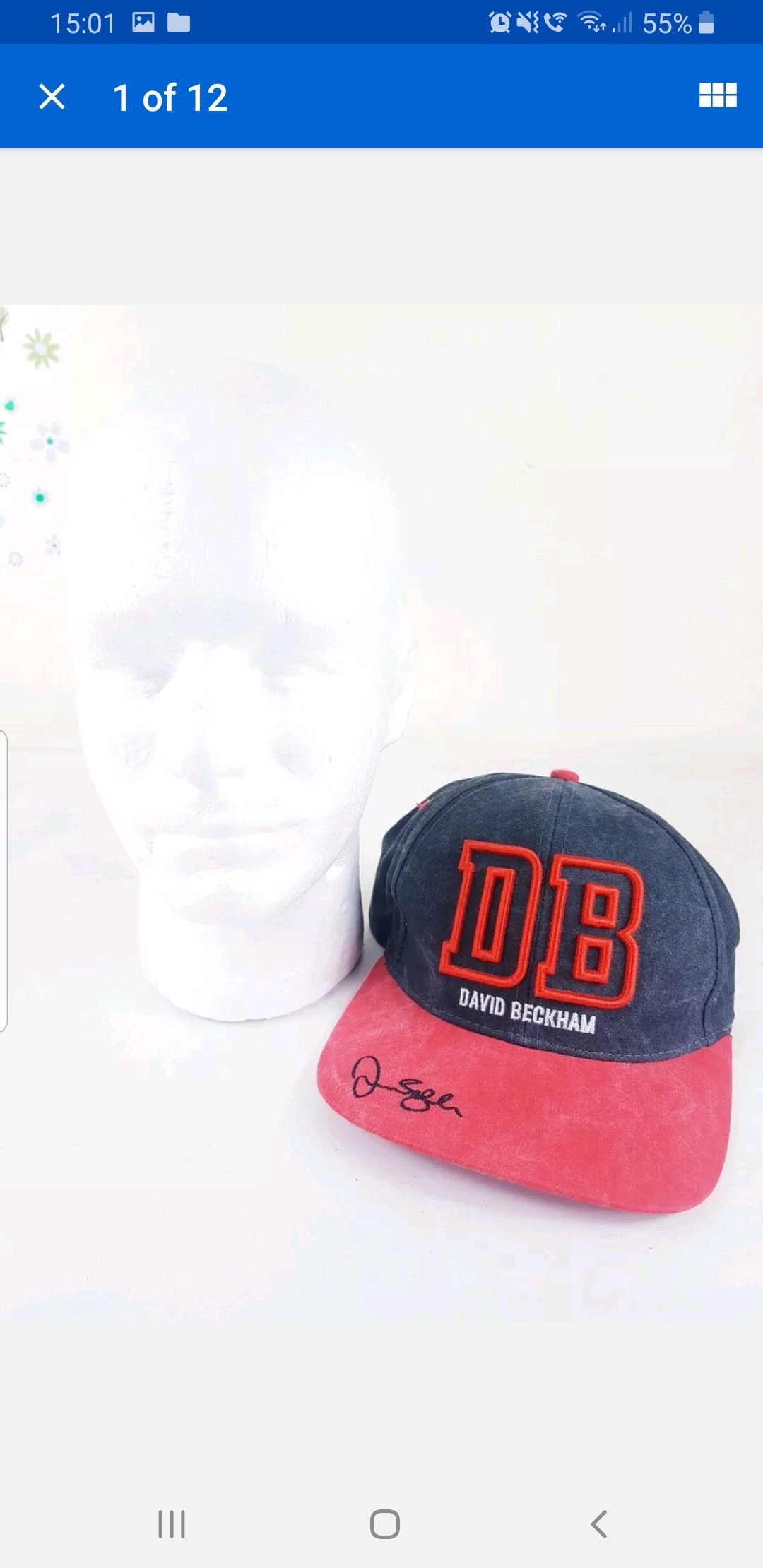 David Beckham Manchester United Sign By David Beckham Baseball Cap ...