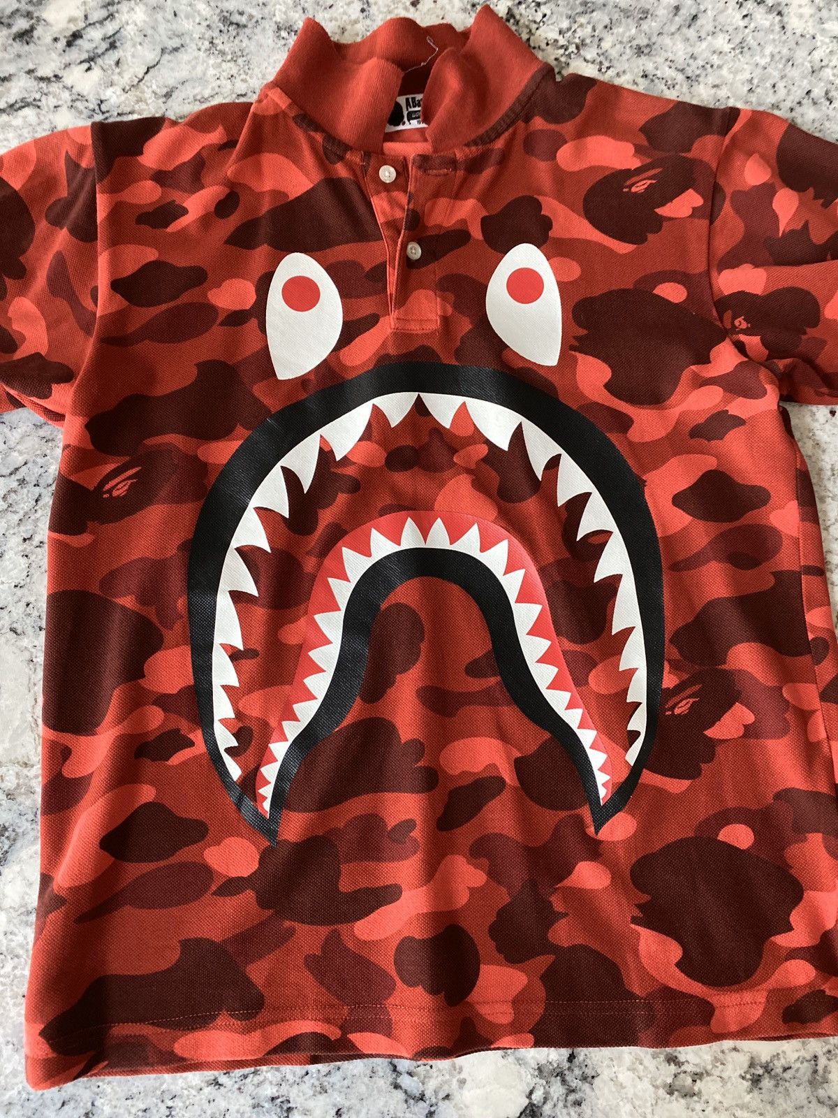 Bape Bape Red Camo Shirt | Grailed