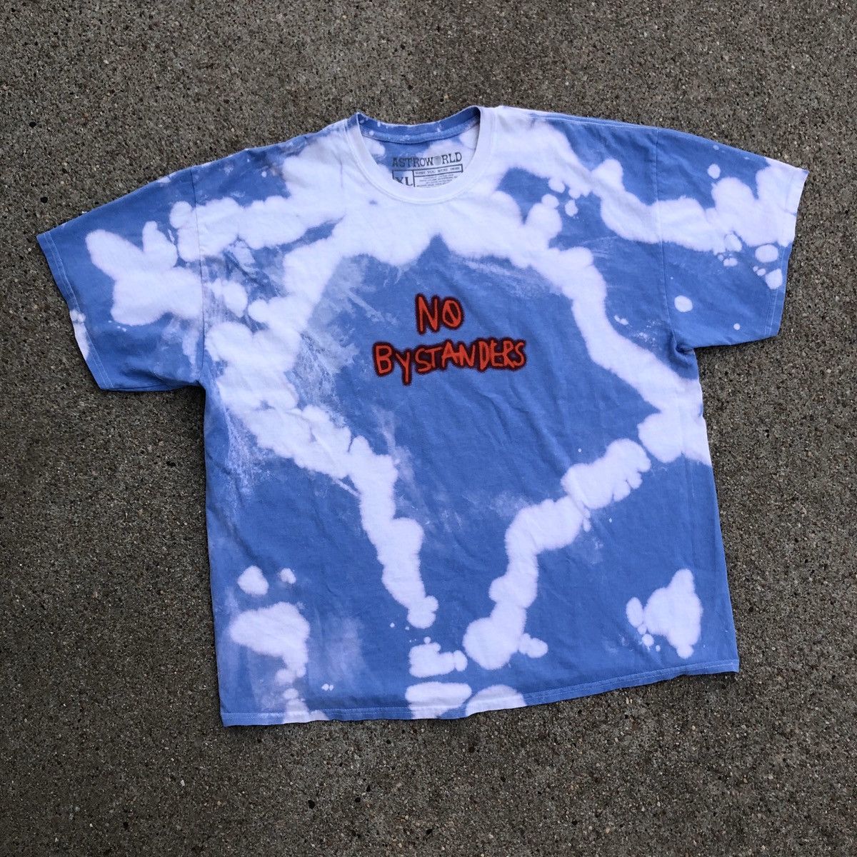 Travis Scott × Vintage Travis Scott No Bystanders Bleach Tie Dye ...