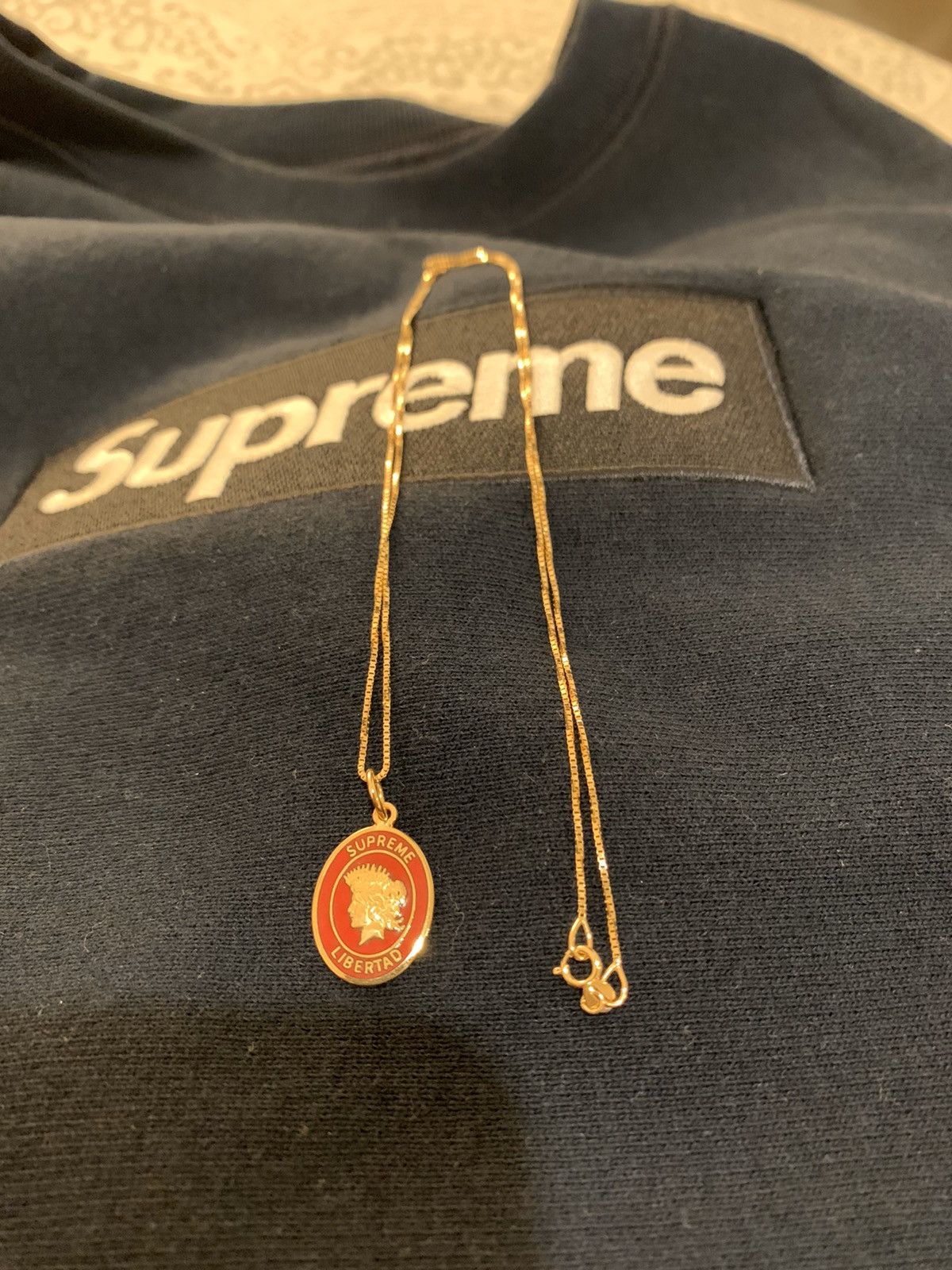 Supreme Libertad Gold Pendant | Grailed