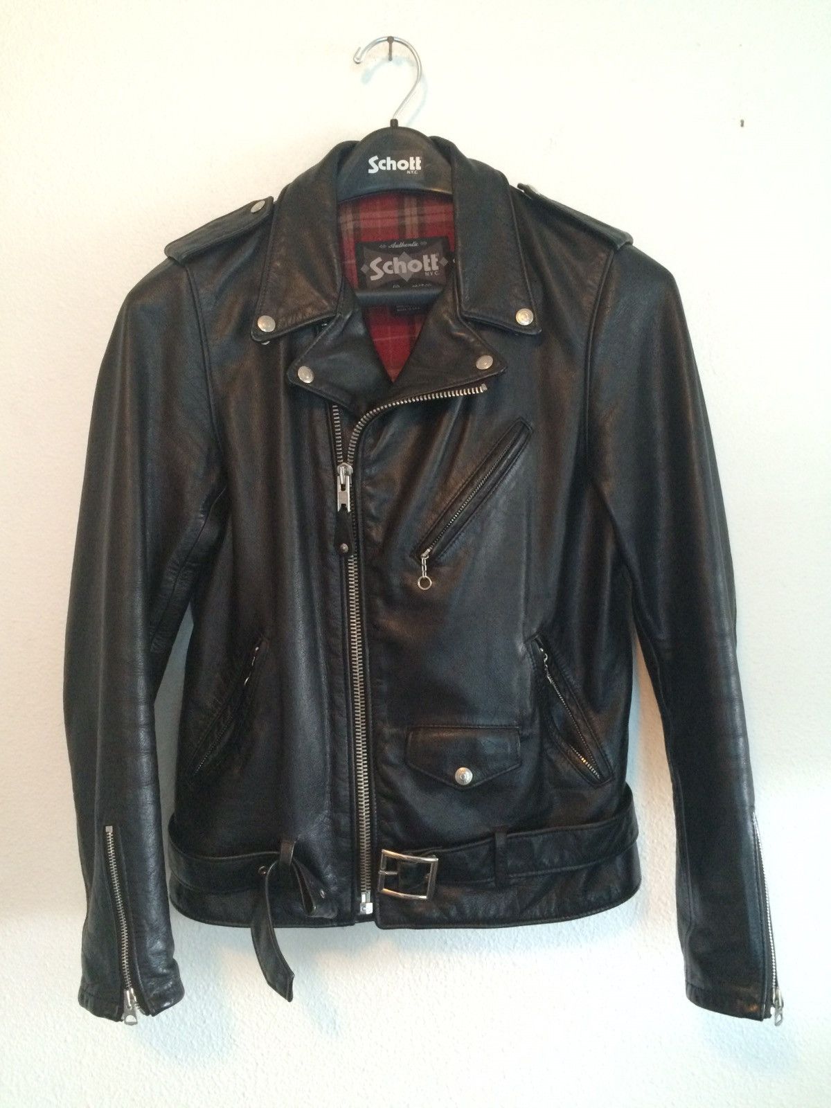Schott 626 Lightweight Fitted Cowhide Motorcycle Jacket | Grailed
