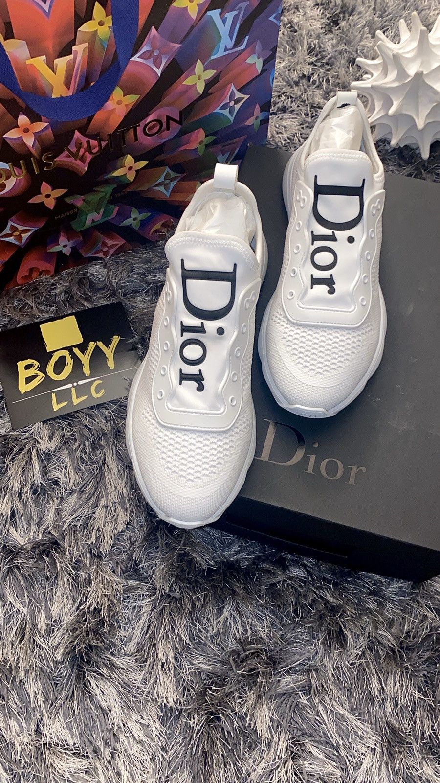 Dior Dior b21 NEO knit logo sneakers | Grailed