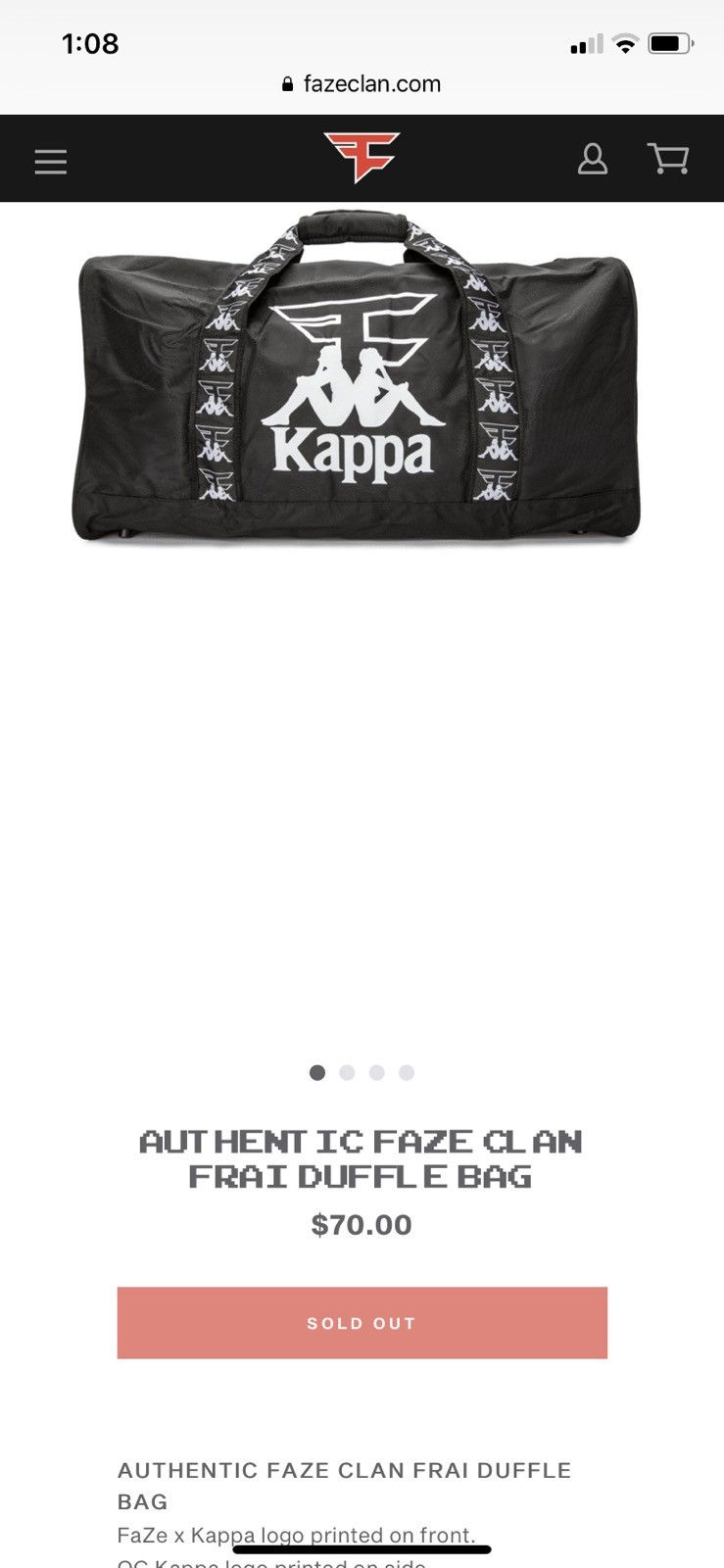 FaZe × Kappa FAZE x KAPPA DUFFLE BAG | Grailed
