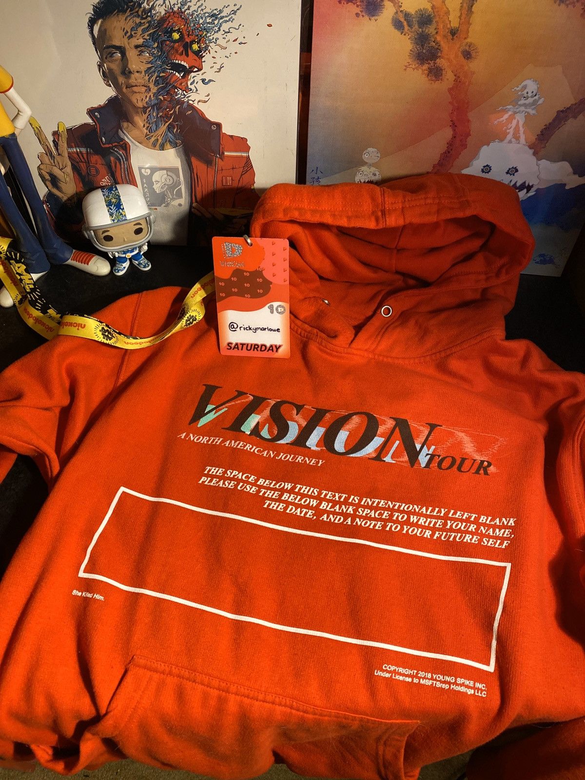 Msftsrep MsftsRep Jaden Smith Vision Tour Name Hoodie Sweater | Grailed