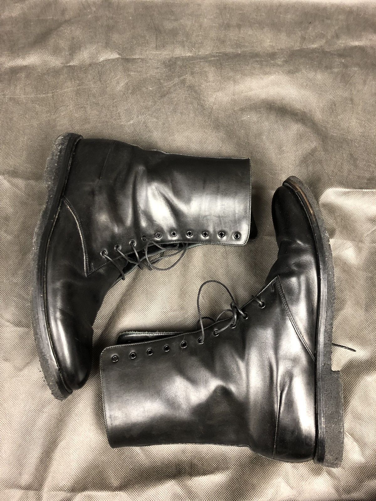 Dior × Hedi Slimane Rare! AW03 Luster Combat Boots | Grailed