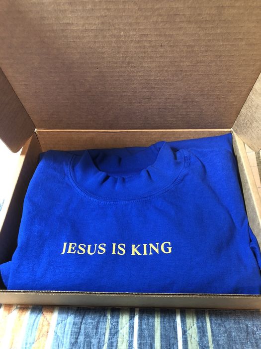 Kanye West Kanye West “Jesus is King” Vinyl Tee - M - Blue | Grailed