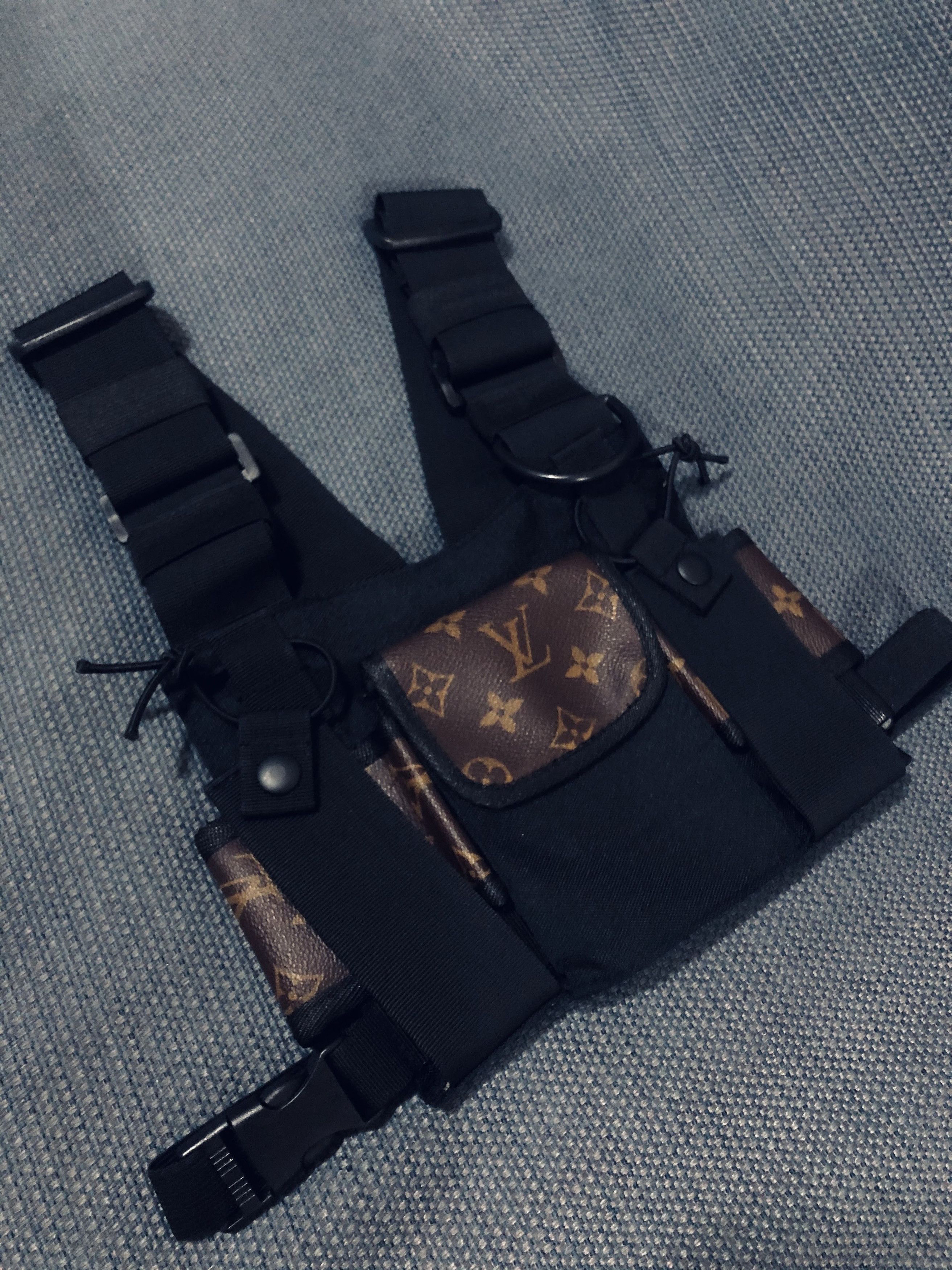 Louis Vuitton × Vintage Custom made LV Military Vest Chest Rig Tactical ...