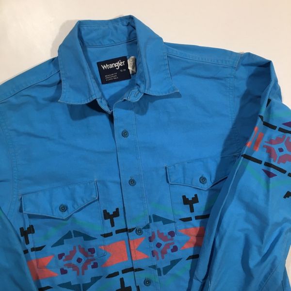 Vintage 90’s Wrangler Aztec Shirt | Grailed
