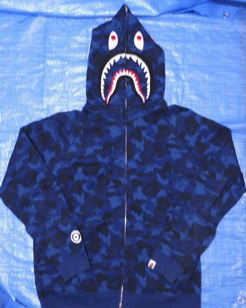 Bape [L] A BATHING APE BAPE FLAME FIRE CAMO SHARK | Grailed