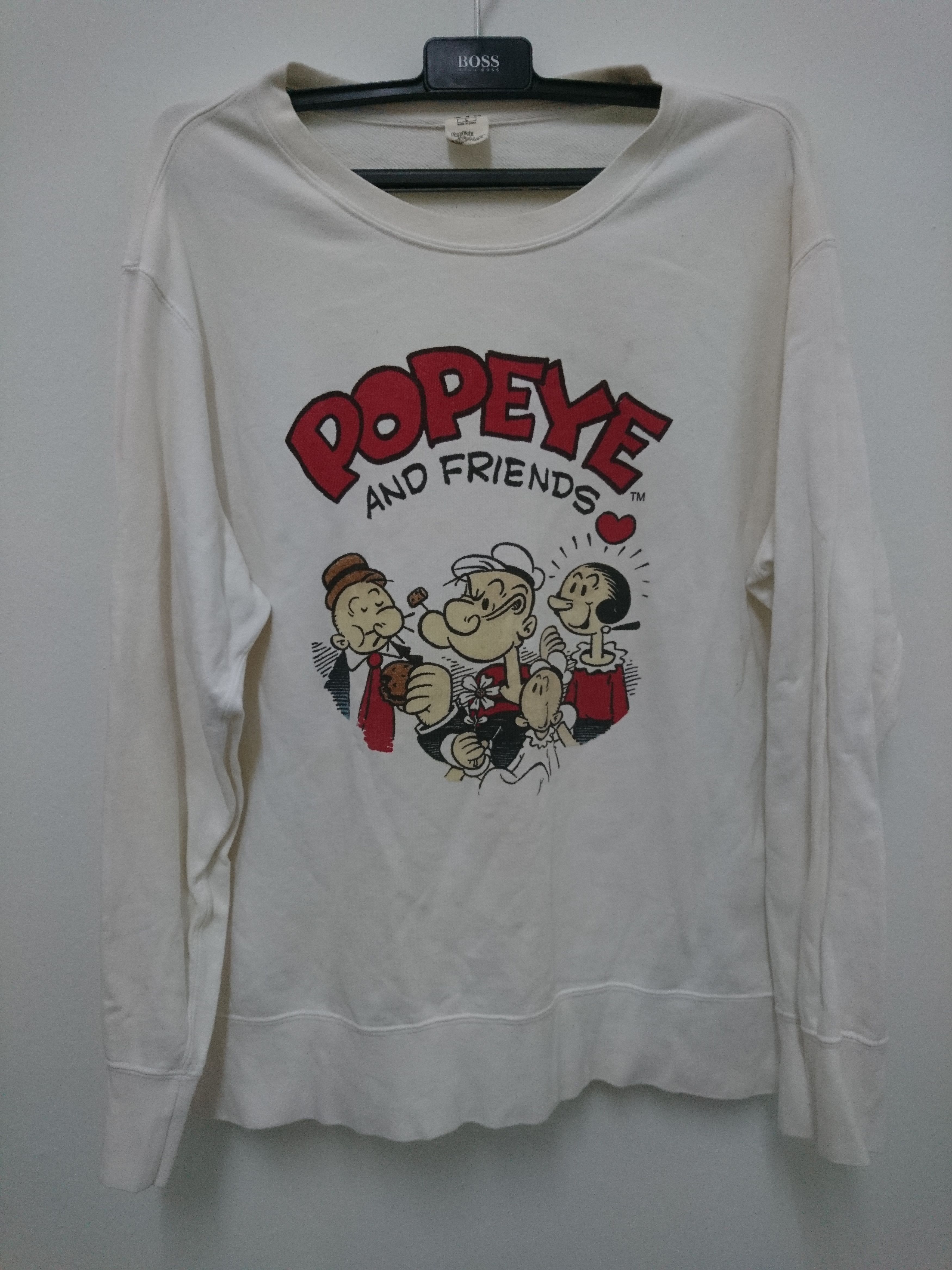 Uniqlo UNIQLO POPEYE CARTOON NETWORKS SWEATSHIRT white | Grailed