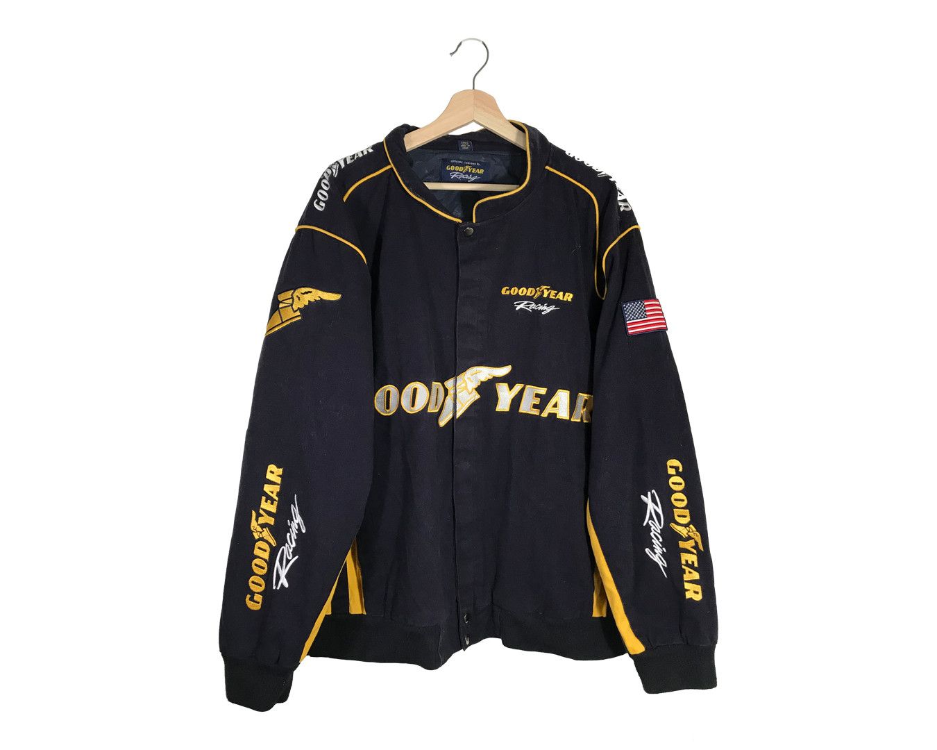 NASCAR × Vintage Vintage Goodyear Nascar racing jacket black/yellow ...